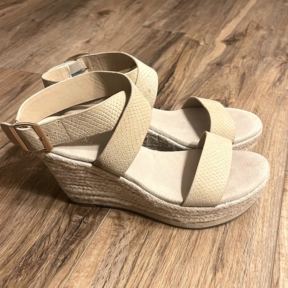 Reba | Shoes | Reba Reanna Leather Espadrille Wedge Sandals Sz 8 | Poshmark
